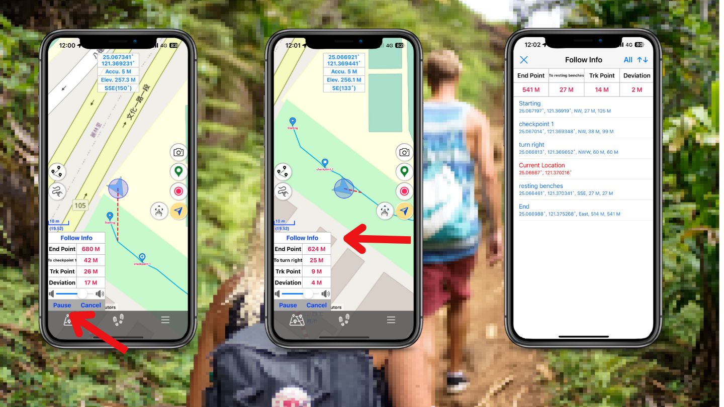 How to Follow a Track with Hiking Logger - Hiking Logger